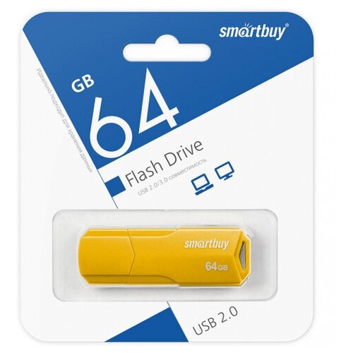 Флешка USB 2.0 SmartBuy 64 ГБ Clue ( SB64GBCLU-Y )