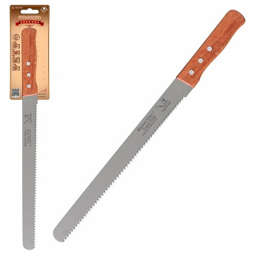 Лопатка-нож кулинарная ретро 42,5СМ коррозионностойкая сталь деревянная ручка мультидом