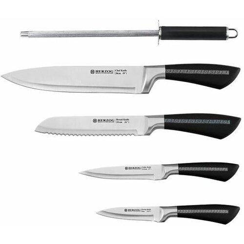 Набор ножей HERZOG HR-SND5W-BLK, 5 предметов
