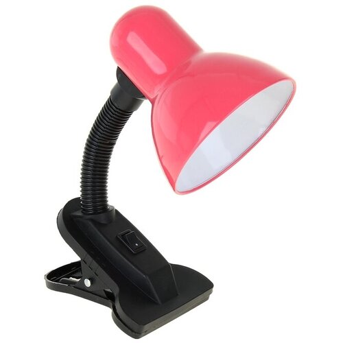 Лампа настольная Е27 с выкл. на зажиме (220В) розовая (108В) RISALUX