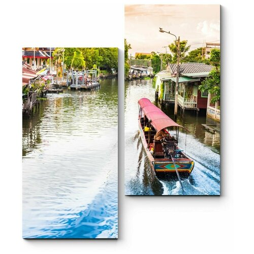 Модульная картина Путешествие по каналам Бангкока70x88