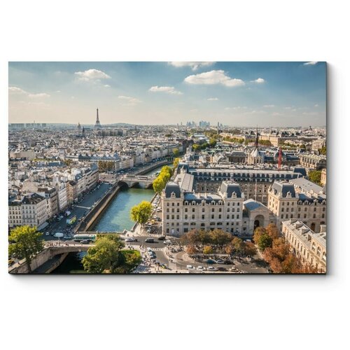 Модульная картина Пролетая над Парижем40x27