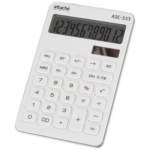 Калькулятор настоль. компакт Attache Selection ASС-333,12р, дв. пит,170x108бел