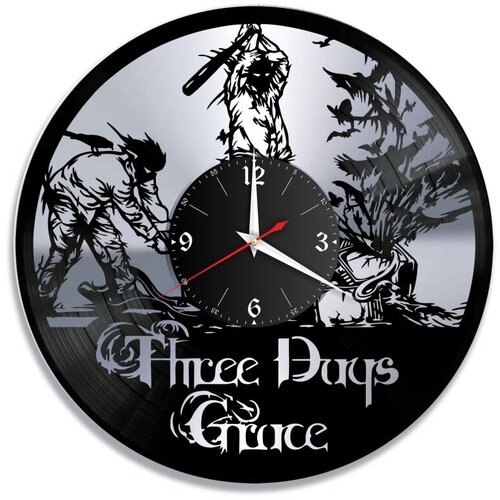 Настенные часы из виниловой пластинки Three Days Grace/виниловые/из винила/часы пластинка/ретро часы