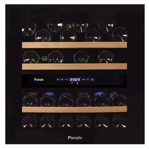 Встраиваемый винный шкаф Pando PVMAV 60-25CRL, черный