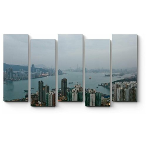 Модульная картина Пробуждающийся Гонконг190x110