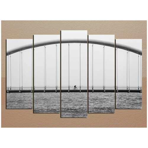 Модульная картина на Холсте - "Серый мост", размер 90х60 см