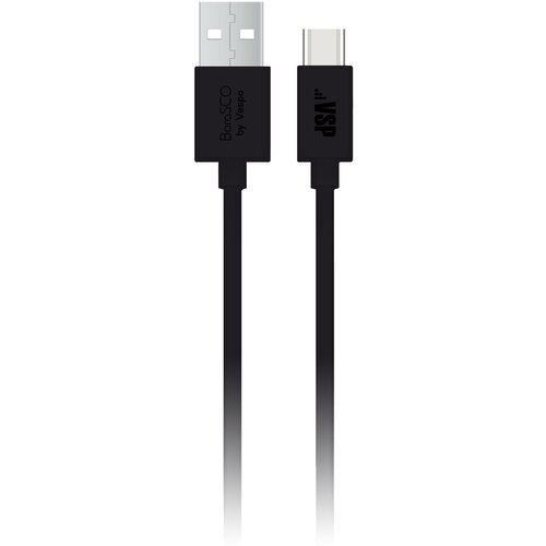 Кабель BoraSCO USB - Type-C, 2А, 3м, черный