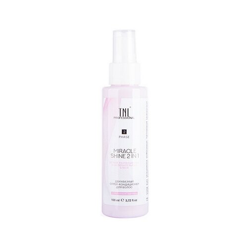 TNL Professional спрей-кондиционер Miracle Shine 2 in 1 двухфазный для легкого расчесывания и блеска волос, 100 мл