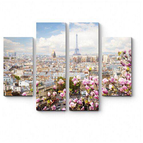 Модульная картина Весна в Париже 130x98