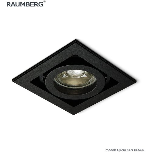 Встраиваемый поворотный светильник RAUMBERG Qana 1LN bk чёрный под светодиодную лампу GU10