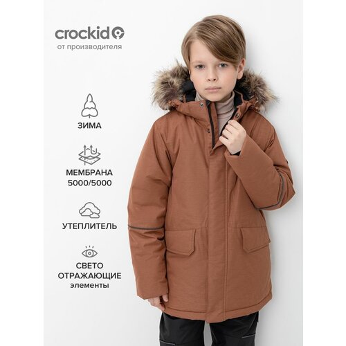 Куртка crockid ВК 36100/1 ГР, размер 146-152/80/69, коричневый