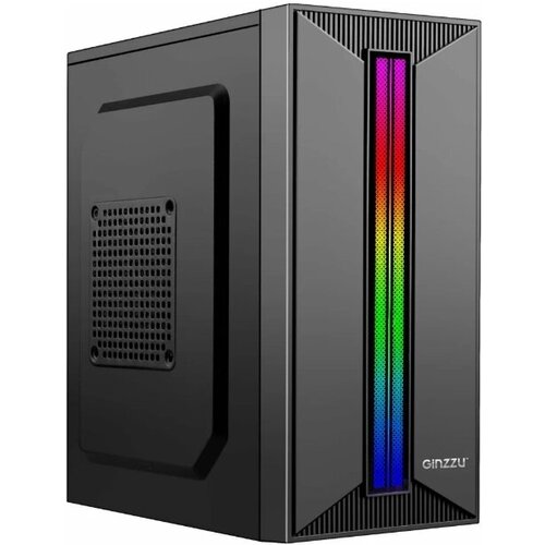 Корпус mATX Ginzzu B350 (USB, Audio, RGB Led, черный)