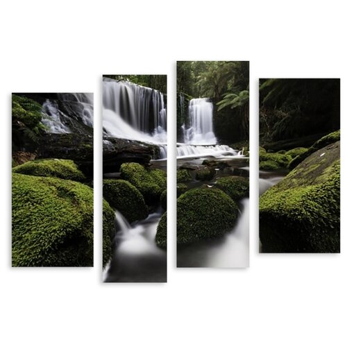 Модульная картина на холсте "Водопады" 90x66 см