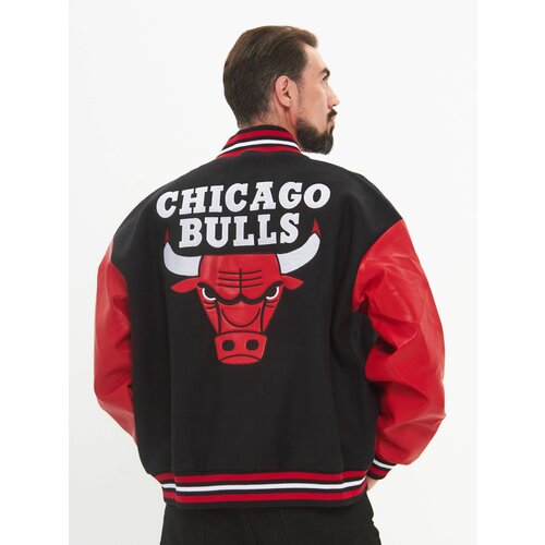 Бомбер GameМерч Чикаго Буллз Chicago Bulls, размер S, черный