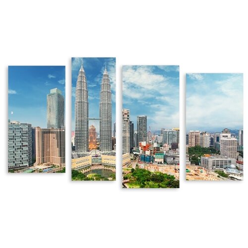 Модульная картина на холсте "Малайзия" 90x54 см