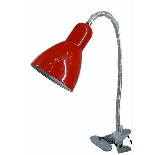 Лампа настольная UT-708 Е27 60W красная на прищепке шнур с выкл. 1,5 м Уютель