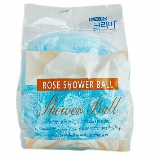Мочалка для душа Sung Bo Cleamy Clean & Beauty Flower Ball Rose Shower Ball (мягкая), в ассортименте