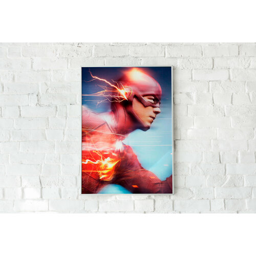 Плакат без рамы Флеш/DC/The Flash/ Плакат на стену 21х30 см / Постер формата А4
