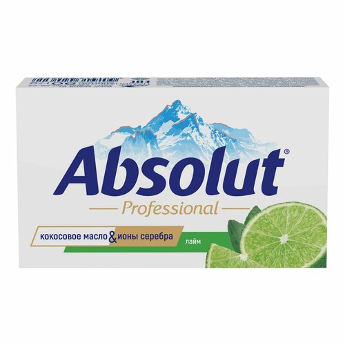 Туалетное крем-мыло Absolut Professional антибактериальное с нейтральным pH лайм 90 г