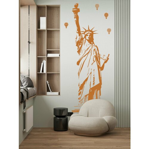 Наклейка интерьерная "Статуя Свободы" / наклейки для интерьера стен и мебели
