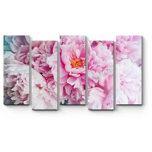 Модульная картина Нежно-розовые пионы 180x104