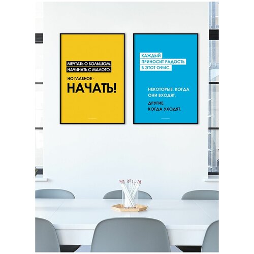 Постеры для офиса Postermarkt, 60х90 см, в тубусе, набор №02