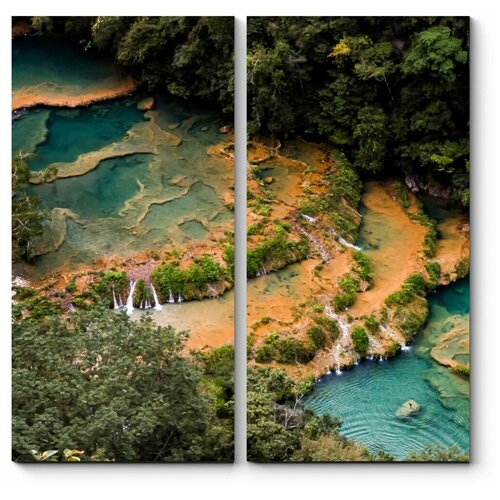 Модульная картина Кристально чистая река в Гватемале50x50