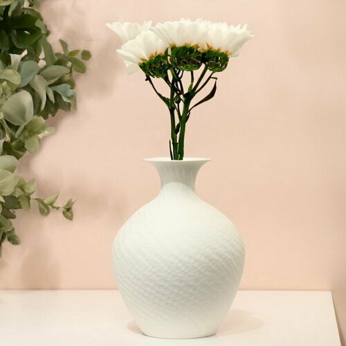 Декоративная ваза "Гарда", цвет белый