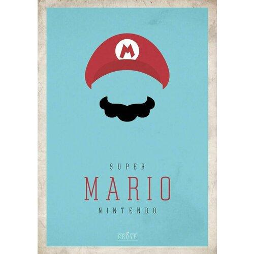 Плакат, постер на бумаге Super mario/Супер Марио. Размер 21 х 30 см