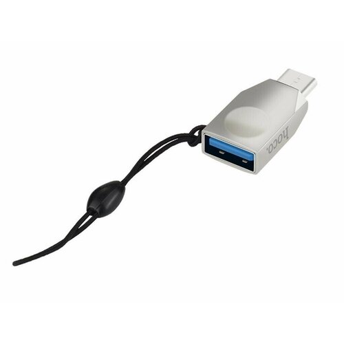 Адаптер MicroUSB - OTG Hoco UA10 Серебро