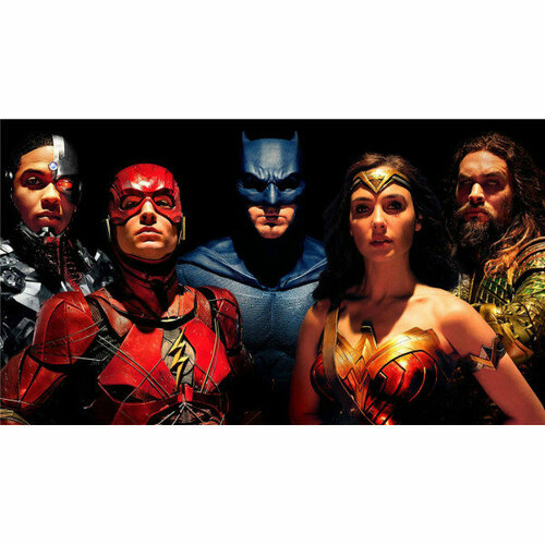 Постер на стену Лига Справедливости Justice League DC, глянцевый плакат интерьерный, 51х36 см.