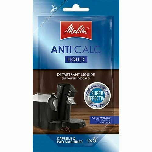 Средство для чистки от накипи Melitta Anti Calc Liquid для эспрессо кофемашин капсульного типа, 100мл
