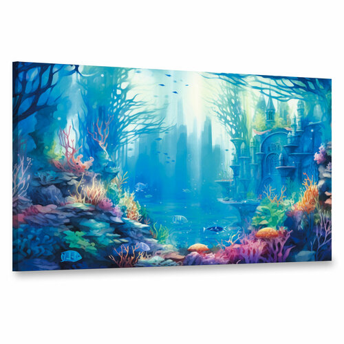 Интерьерная картина 100х60 "Подводное царство"