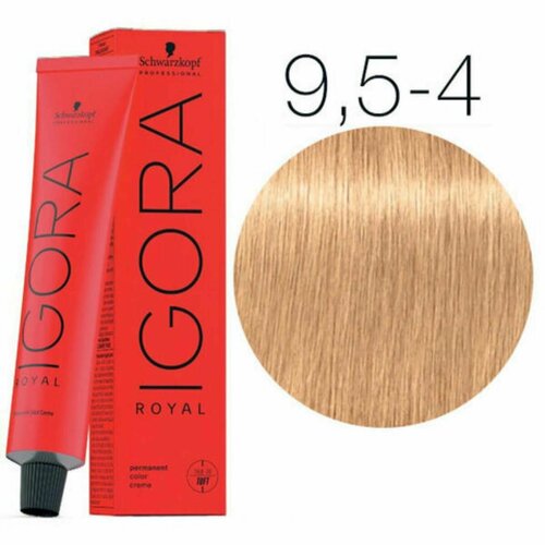 Schwarzkopf Igora Royal - 9,5-4 Светлый блондин пастельный бежевый Стойкая крем-краска для волос 60 мл