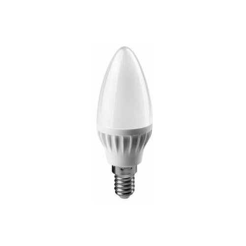 Лампа светодиодная LED 6вт Е14 дневной матовая свеча (61127 OLL-C37) 20169 онлайт