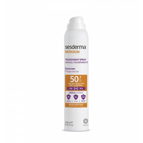 Sesderma REPASKIN TRANSPARENT SPRAY Body sunscreen SPF 50 – Спрей солнцезащитный прозрачный для тела СЗФ 50, 200 мл (Aerosol)