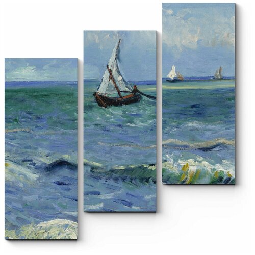Модульная картина Морской пейзаж в Сен-Мари, Винсент Ван Гог 70x75