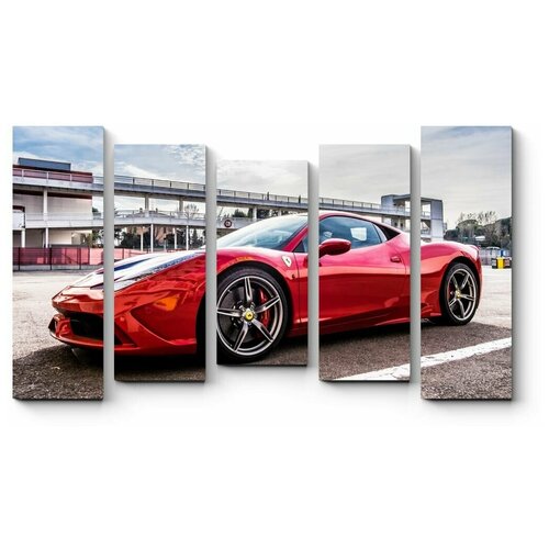 Модульная картина Красный Ferrari 458160x96