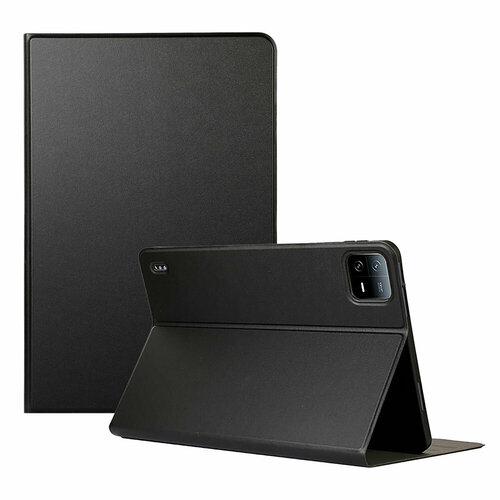 Чехол для планшета Xiaomi Mi Pad 6 / Mi Pad 6 Pro (11 дюймов), кожаный, трансформируется в подставку (черный)