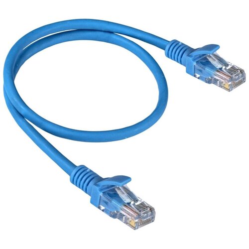 EXEGATE EX286380RUS Патч-корд UTP-RJ45-RJ45-5e-0,5M-LSZH-BL, UTP, cat.5e, LSZH, 0.5м, синий