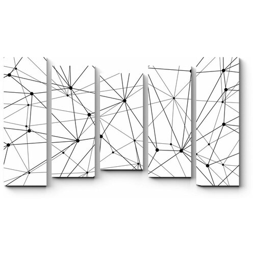 Модульная картина Точки и линии 120x72