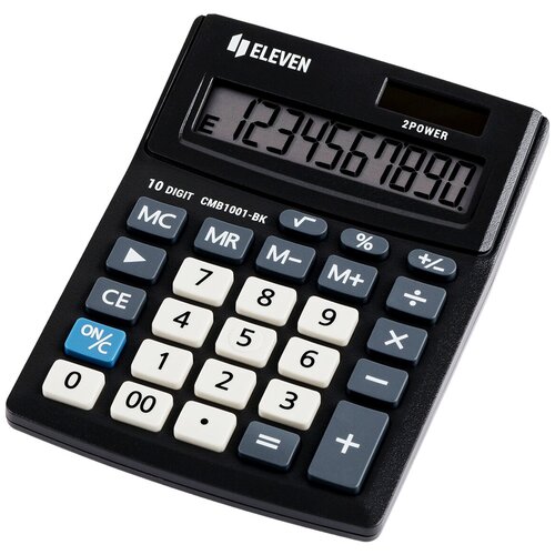 Калькулятор настольный Eleven Business Line CMB1001-BK, 10 разрядов, двойное питание, 102*137*31мм, черный, 339195