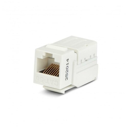 Вставка KJNE-8P8C-C5e-90-WH Keystone Jack RJ45(8P8C) кат. 5e 110 IDC зад. с помощью NE-TOOL бел. 46653 Hyperline