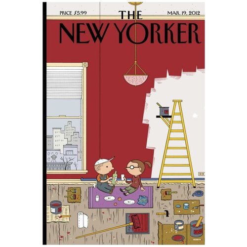 Постер / Плакат / Картина Обложки New Yorker - Ремонт 60х90 см в подарочном тубусе