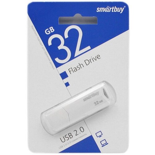 Флеш-накопитель USB 3.1 32GB Smartbuy Clue белый