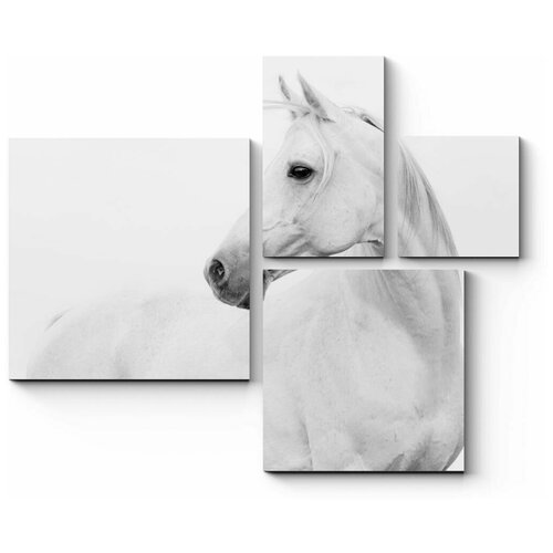 Модульная картина Белая лошадка 162x135