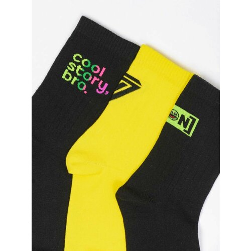 Носки Berchelli 3 пары, размер 20-22, желтый, черный