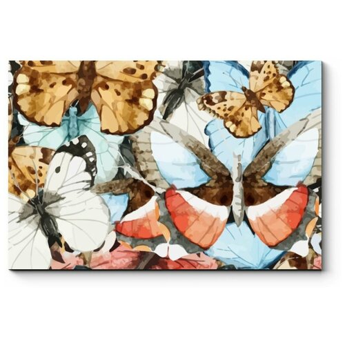 Модульная картина Удивительные и яркие бабочки 70x47