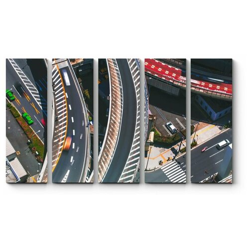 Модульная картина Надземные дороги Токио150x90